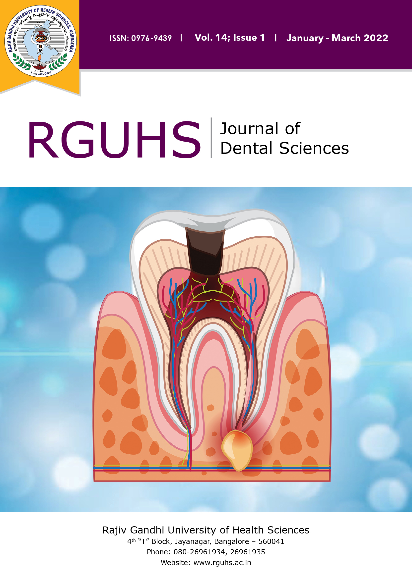 Home | RGUHS Journal of Dental Sciences | Journal Grid